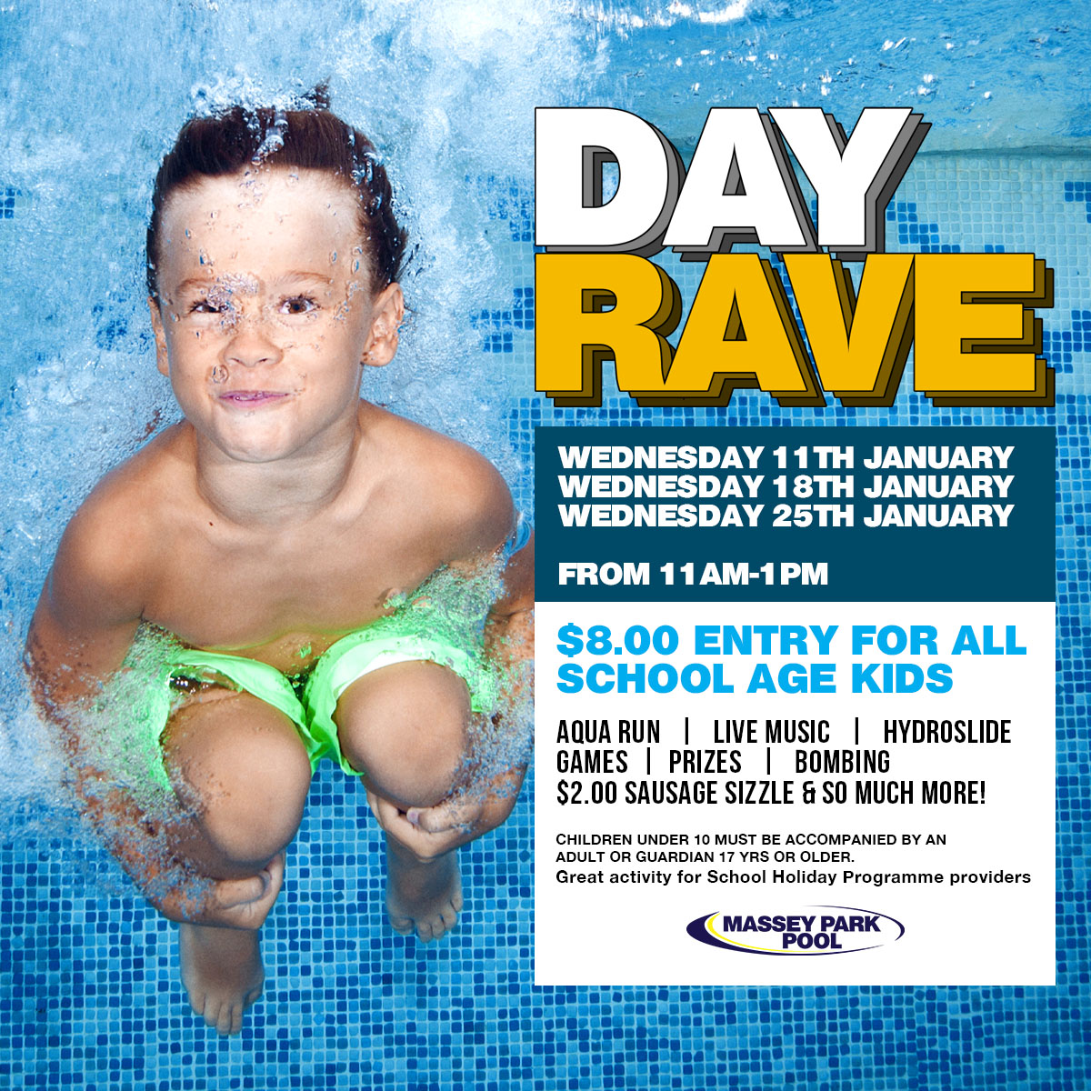 Upcoming Wave Raves | Massey Park Pool