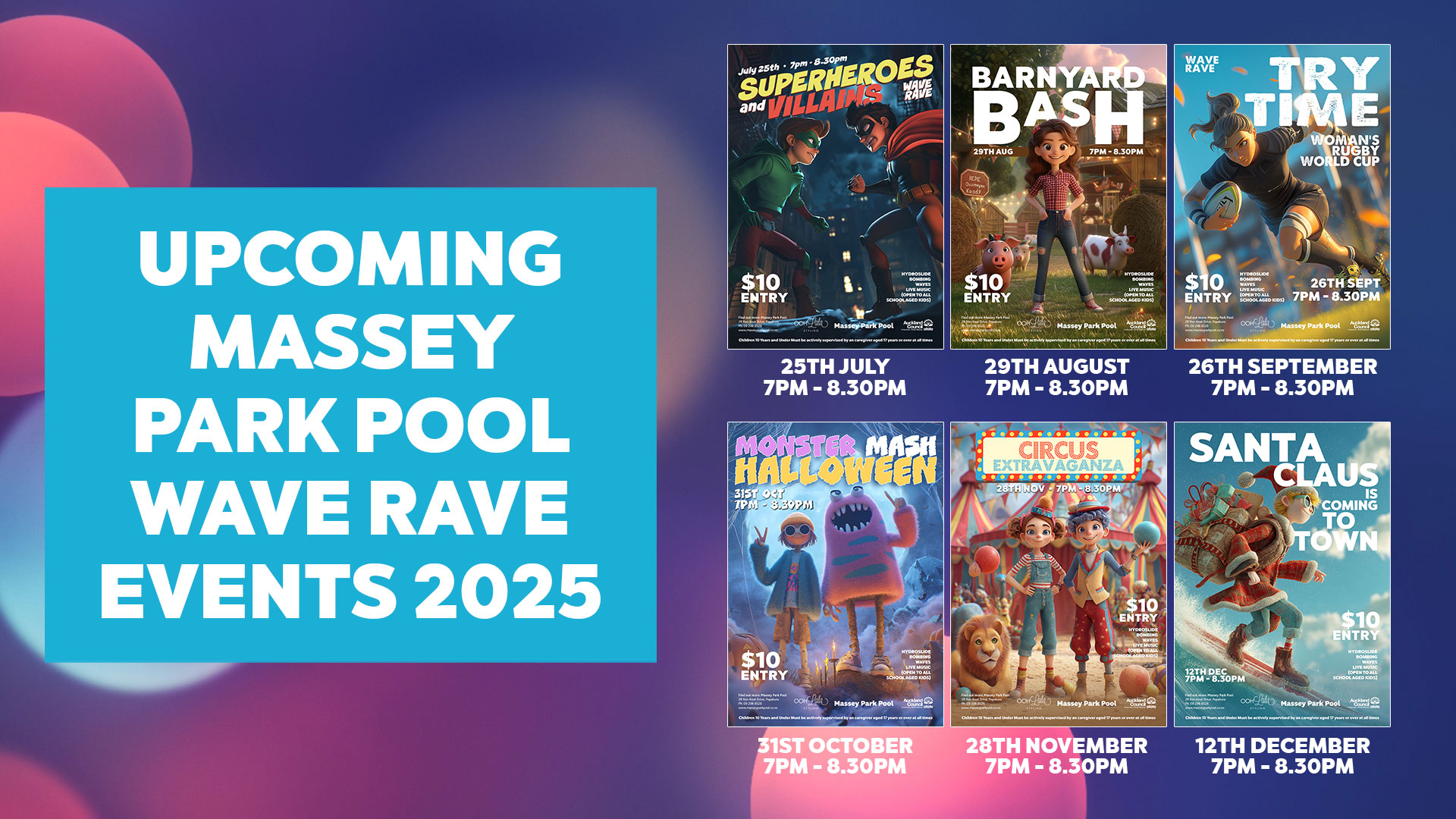 Upcoming Wave Raves | Massey Park Pool